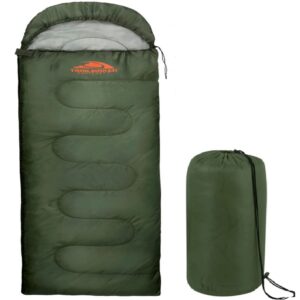 cold weather sleeping bag for adults, teens, kids, hooded sleeping bag with compression sack for camping, backpacking, extreme cold, indoors or outdoors