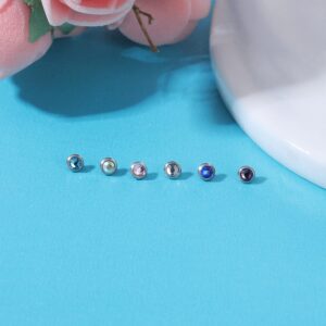 ZS 16G Dermal Surgical Steel Diamond Tops for Men Women Surface Tops Black Gold Microdermal Piercing Jewelry (B:20pcs Tops)