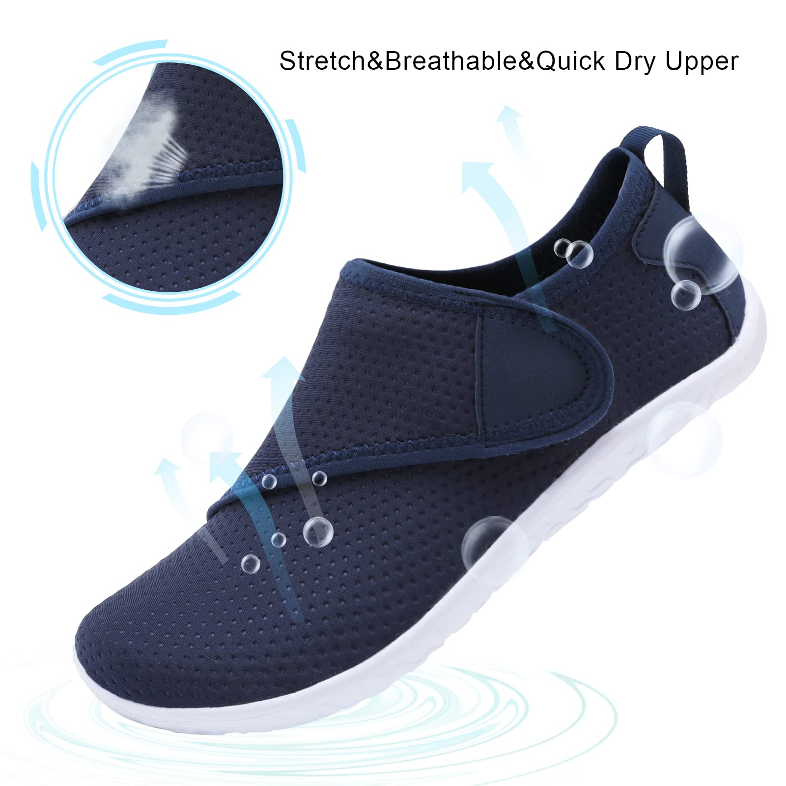 Spesoul Womens and Mens Water Shoes Breathable Quick Dry Swim Shoes Barefoot Aqua Socks Beach Shoes for Pool River Yoga Outdoor Water Sports 9.5-10.5 Women/7.5-8.5 Men