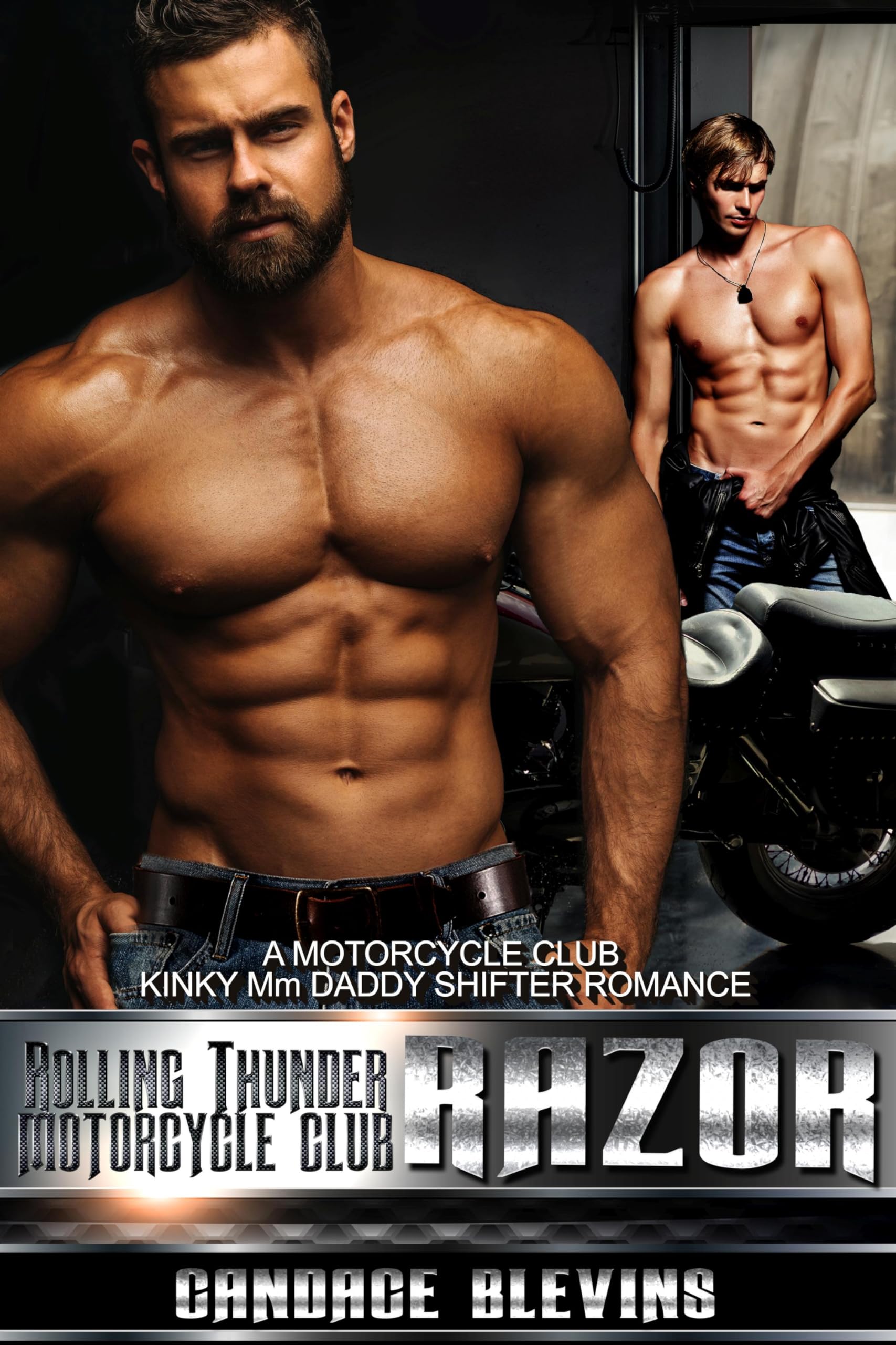 Razor: A motorcycle club kinky M/m Daddy shifter romance (Rolling Thunder Motorcycle Club Book 11)