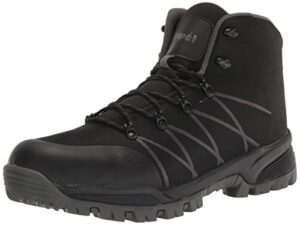 propét men's traverse waterproof hiking boots, black/grey, 9 wide us