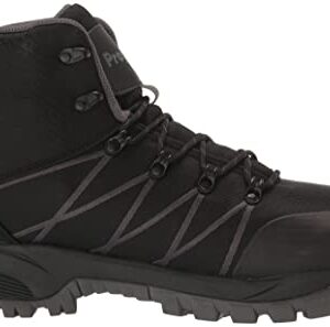 Propét Men's Traverse Hiking Boot, Black/Grey, 10 Wide