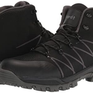 Propét Men's Traverse Hiking Boot, Black/Grey, 10 Wide