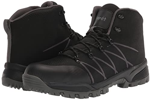 Propét Men's Traverse Hiking Boot, Black/Grey, 10 Wide