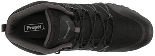 Propét Men's Traverse Hiking Boot, Black/Grey, 10 Wide