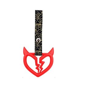 devil demon broken heart red jdm tsurikawa ring subway train bus handle strap charm drift