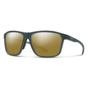 smith pinpoint sunglasses, matte spruce/chromapop polarized bronze mirror