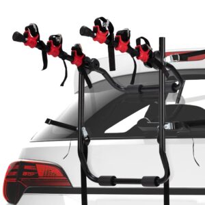 XhuangTech 6pcs/Set Car Bicycle Stand SUV Vehicle Trunk Mount Bike Rack Hitch Stand Storage Carrier Spare Hooks Anti-Degradation Polyester Straps with Alloy Buckles Red&Black