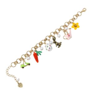 betsey johnson spring charm bracelet