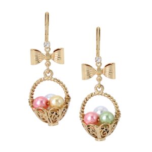 Egg Basket Dangle Earrings