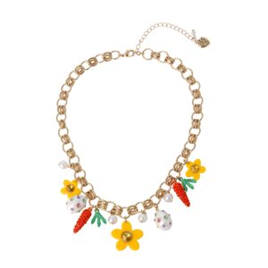 betsey johnson spring charm necklace