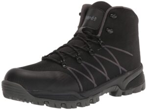 propét men's traverse hiking boot, black/grey, 10 wide