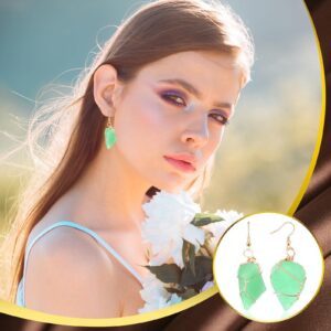 8 Pairs Handmade Crystal Drop Earrings for Women Natural Raw Amethyst Dangling Earrings Healing Crystals Earrings Sets(Novel Style)