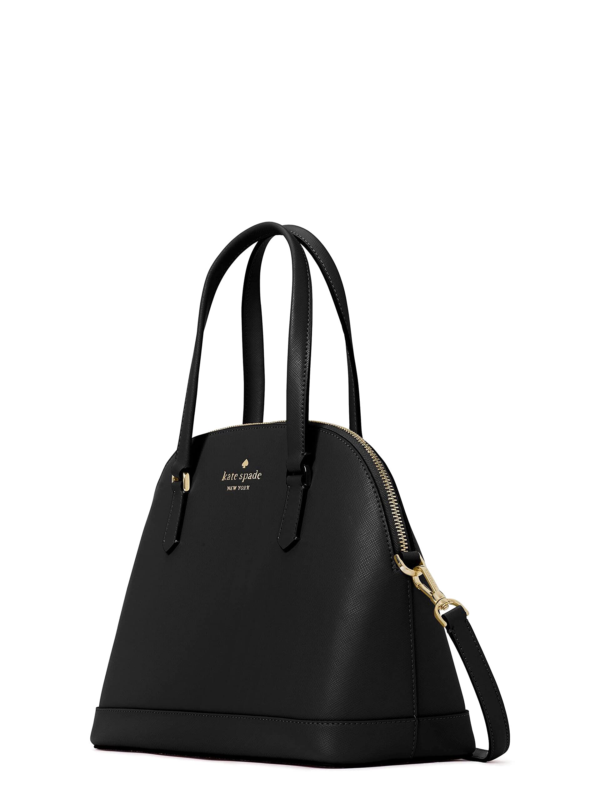 Kate Spade Saffiano Leather Medium Dome Satchel (Black)