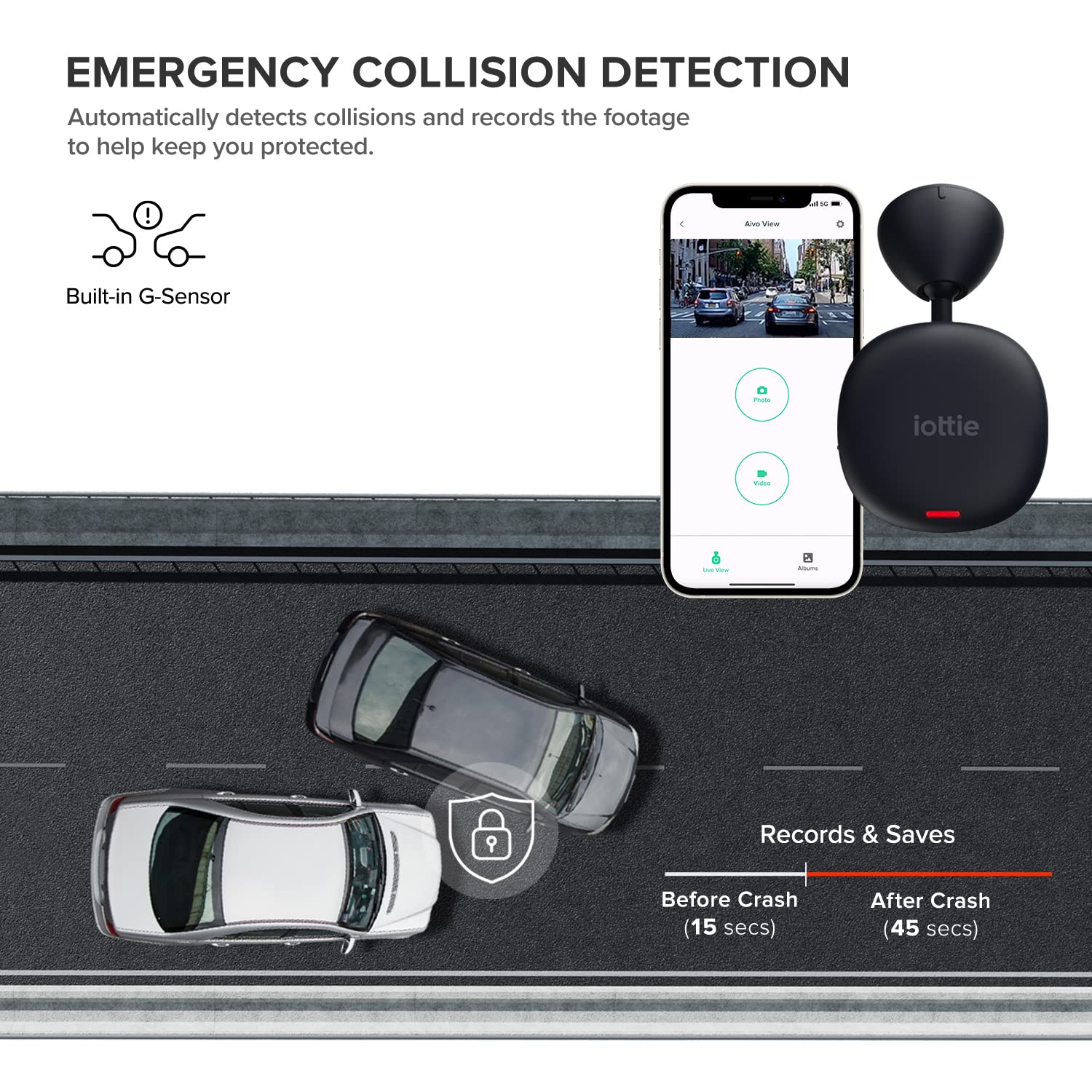 iOttie Aivo View Smart Dash Cam | Works with Alexa Voice Assistant | 1600p HD Resolution | Mobile App Support | Collision Detection | Loop Recording | GPS Tracking | Micro SD Card (Not Included!)