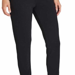 Eddie Bauer Womens 2 Pack Fleece Lounge Joggers (Medium, Black/Heather Olive)