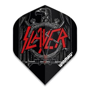 winmau slayer rock legends 100 micron strong standard dart flights (3 sets - 9 flights)