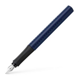 faber-castell grip 2011 fountain pen - extra fine nib, classic blue, (140807)