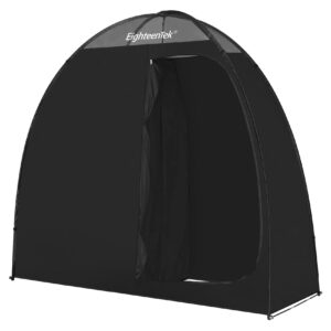 eighteentek camping shower tent changing room 2 rooms outdoor pop up camping toilet portable privacy dressing shelter 83"x43"x80"h