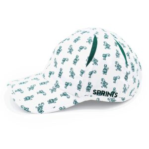 sprints turtles race day performance running cap | the lightweight, quick dry, sport hat white, one size