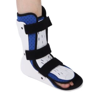 milltrip ankle support brace, fracture boot short ankle foot drop afo brace orthosis splint with front plate for ankle foot injuries sprain broken(left foot, m)