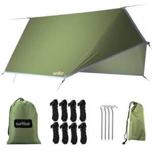 sunyear hammock tent rain fly-camping hammock outdoor tarp-small door design-keep side wind rain-best for backpacking hiking camping survival