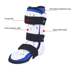 Milltrip Ankle Support Brace, Fracture Boot Short Ankle Foot Drop AFO Brace Orthosis Splint with Front Plate for Ankle Foot Injuries Sprain Broken(Left foot, M)