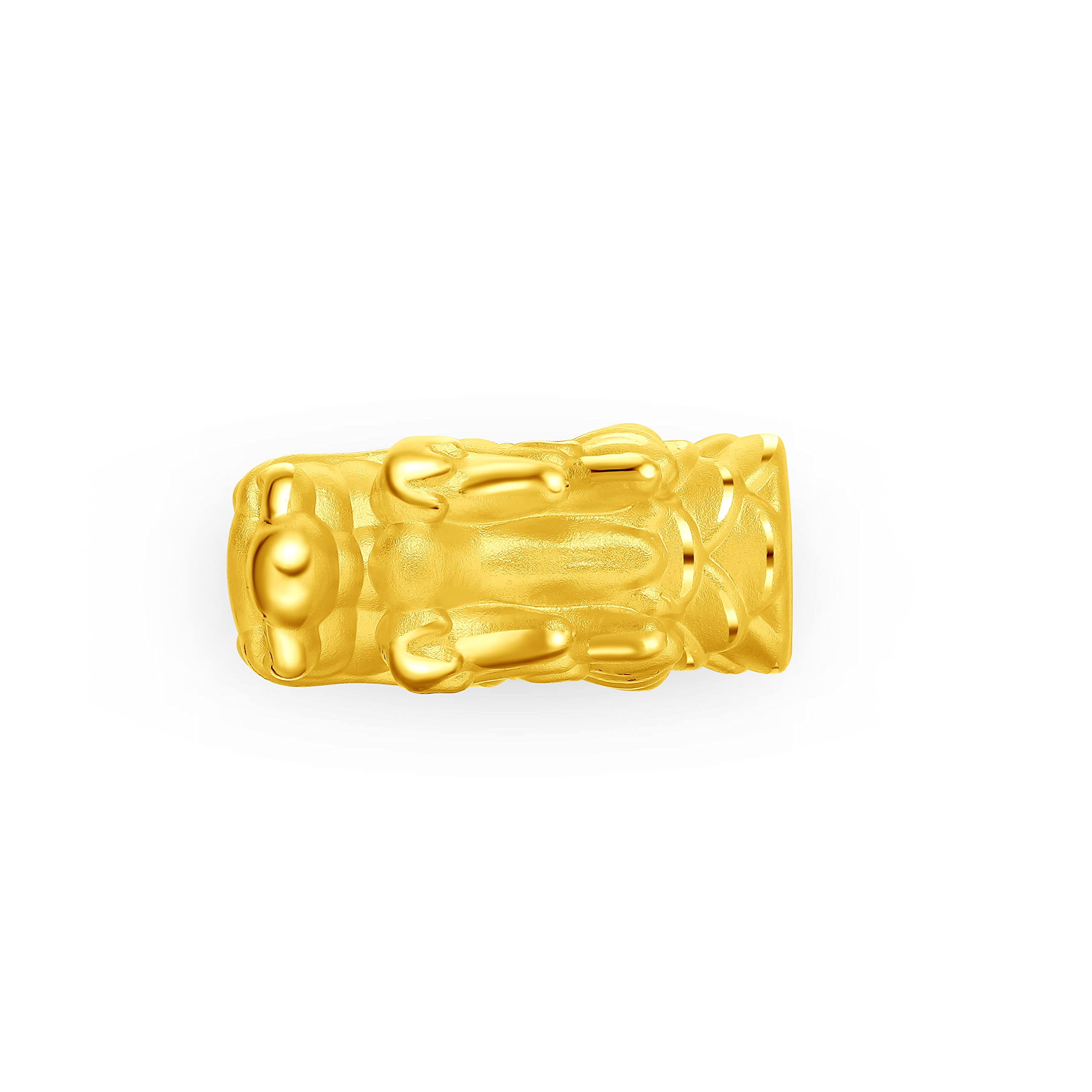 CHOW TAI FOOK 999 Pure 24k Gold Dragon Head Beads Charm