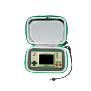 rlsoco carrying case for nintendo game & watch: super mario bros/the legend of zelda (green zipper)