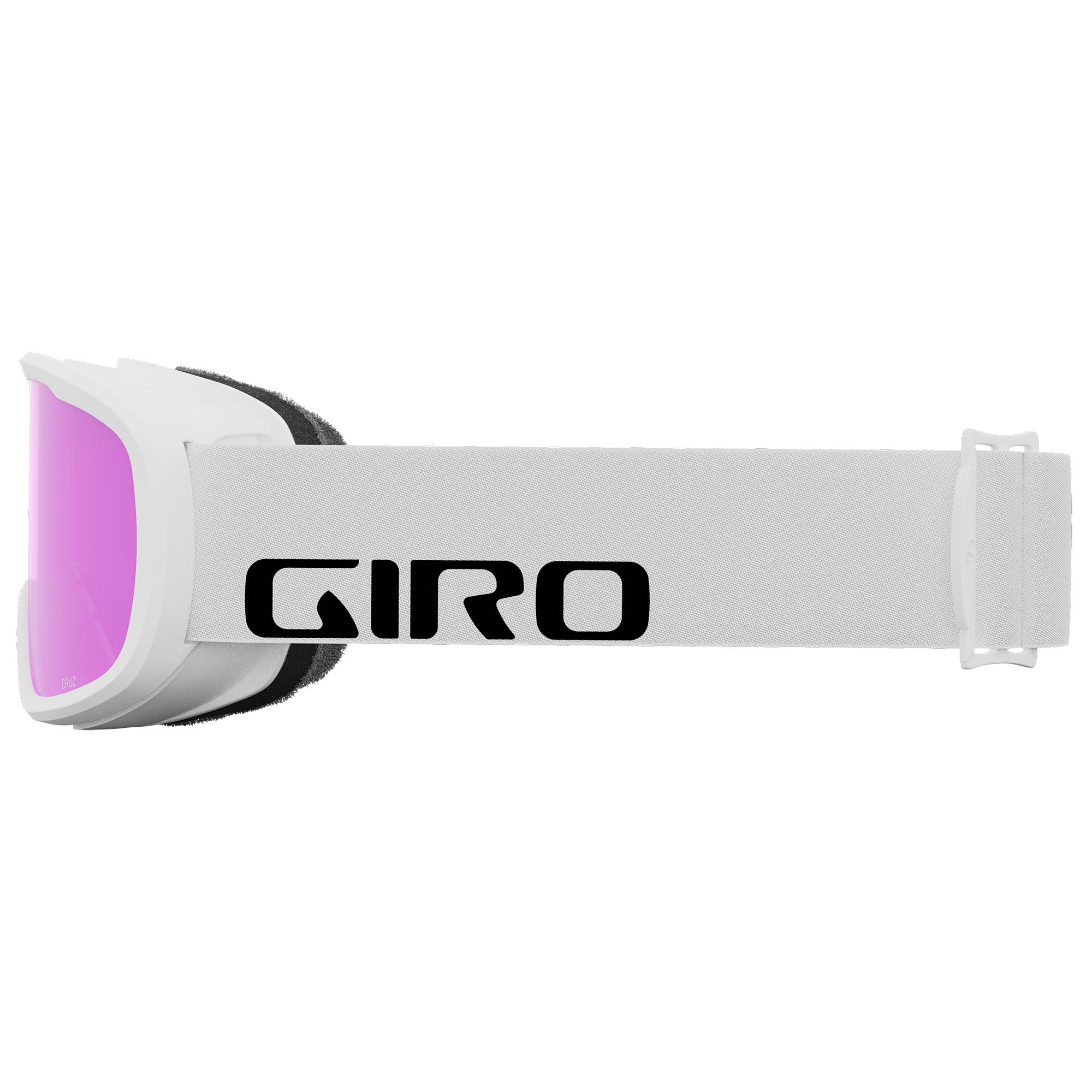 Giro Cruz Asian Fit Ski Goggles - Snowboard Goggles for Men, Women & Youth - Anti-Fog - OTG - White Wordmark Strap with Amber Pink Lens