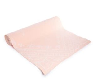 series 8 fitness yoga mat 24in x 68in - lotus print, pink