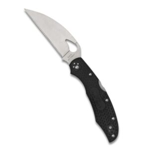 spyderco byrd cara cara 2 wharncliffe folding knife (plainedge)