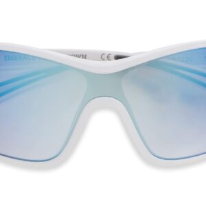 Foster Grant Sun Luv Embrace The Unknown Shield Sunglasses, Matte White, 55mm (10260197.COM)