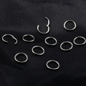 Casvort 10PCS 16G 316 Stainless Steel Helix Classic Ring Stack Clickers Seamless Septum Nose Piercing Rings Segment Tragus Hoop Rings Body Piercing Jewelry