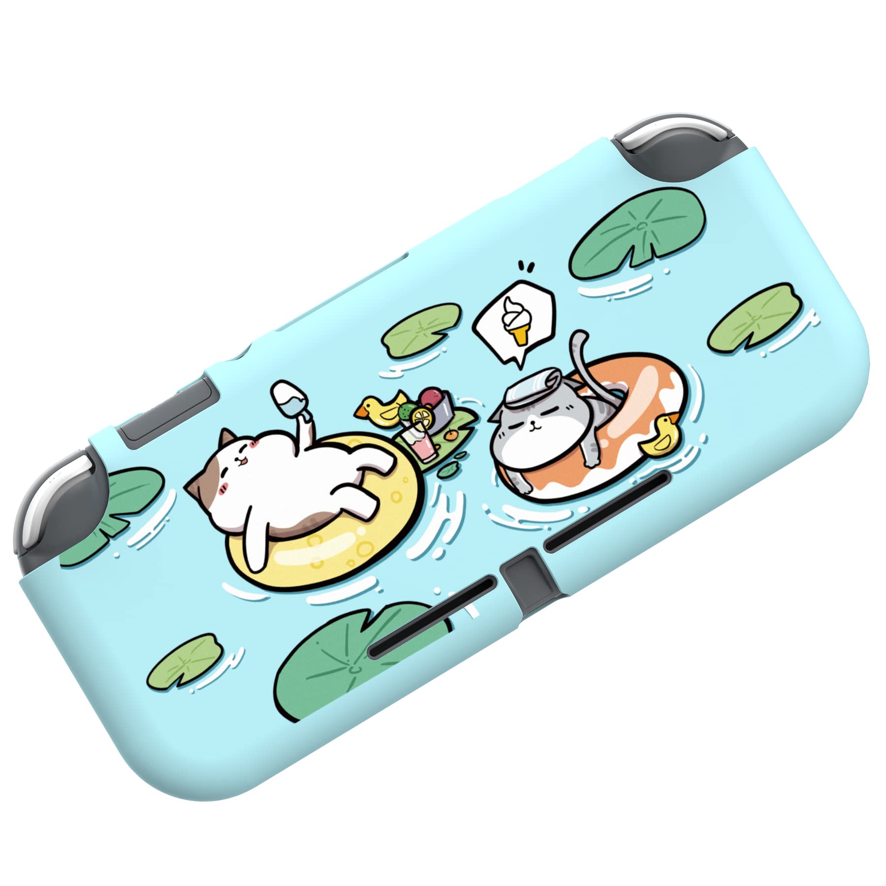 PlayVital Pool Party Kitten Custom Protective Case for Nintendo Switch Lite, Soft TPU Slim Case Cover for Nintendo Switch Lite