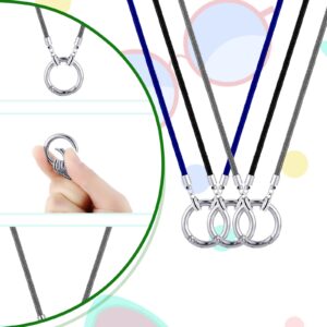 Junkin 3 Pcs Eyeglass Holder Necklace Ring for Women Glasses Holder Strap Chain Eye Glass Holder Necklace Stainless Steel Eyeglass Loop Holder Reading Glasses Holder Sunglasses Necklace for Women Men