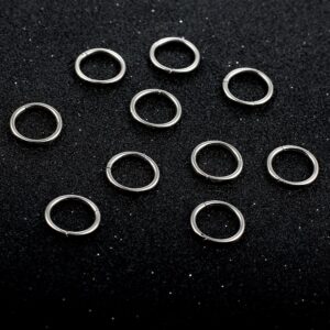 Casvort 10PCS 16G 316 Stainless Steel Helix Classic Ring Stack Clickers Seamless Septum Nose Piercing Rings Segment Tragus Hoop Rings Body Piercing Jewelry