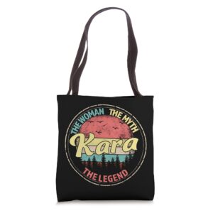 kara the woman the myth the legend personalized name tote bag