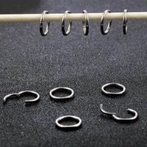 Casvort 10PCS 16G 316 Stainless Steel Helix Classic Ring Stack Clickers Seamless Septum Nose Piercing Rings Segment Tragus Hoop Rings Body Piercing Jewelry