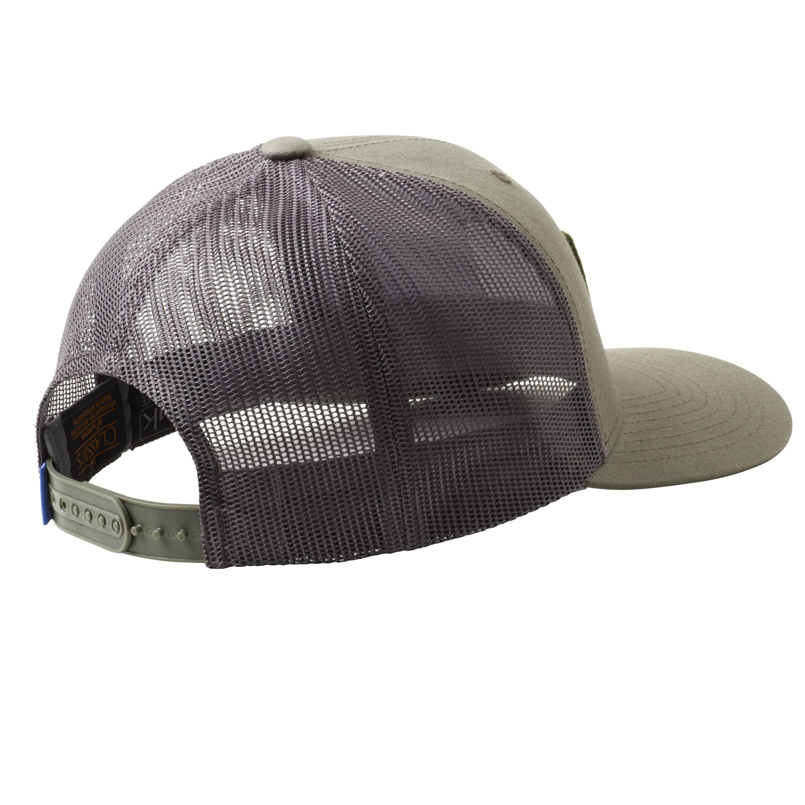 HUK mens Mesh Trucker Snapback | Anti-Glare Fishing Hat, Huk & Bars - Moss, One Size US