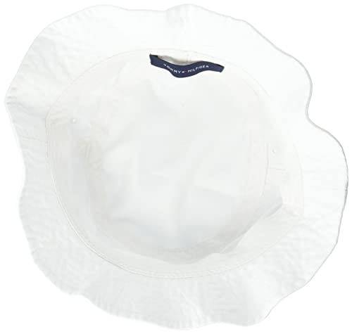 Tommy Hilfiger Mens Bucket Hat, Snow, Small US