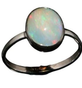 sterling silver 925 natural ethiopian opal ring, gemstone jewelry, opal delicate ring for women/men (11)