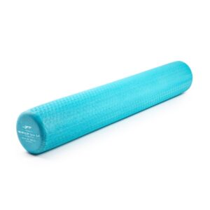 optp pro-roller super soft density foam roller 36 in - light blue low density foam roller for exercise, and gentle massage foam roller for physical therapy 36" x 6" round