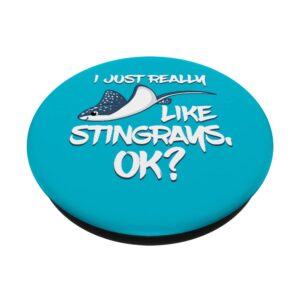 I Really Love Stingrays Gifts Marine Biologists Marine Ray PopSockets Swappable PopGrip