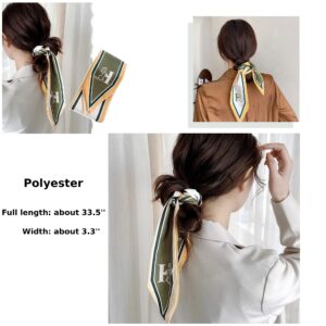 fashion ribbon scarf for hair 10 pcs hair scarf set chic polyester handbag handle ribbon scarf stylish hair headbands neck scarf neckerchief for women girls ladies