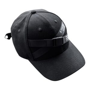 fabric of the universe triangle logo techwear japanese streetwear baseball cap (black b-type 05r)