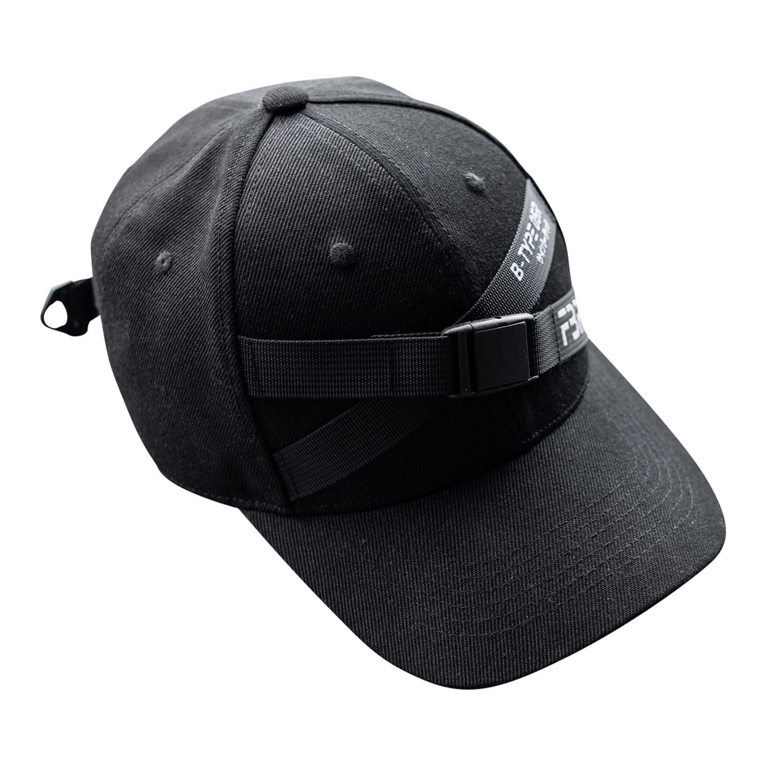 Fabric of the Universe Triangle Logo Techwear Japanese Streetwear Baseball Cap (Black B-Type 05R)