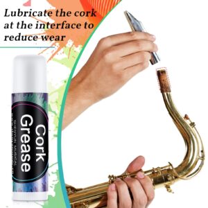 12 Pieces Cork Grease for Saxophone Clarinet Cork Grease Flute Grease Lubricant Tube Cleaning and Care Product for Saxophone Clarinet Flute Supplies