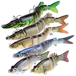 pumowu fishing lures set， multi-stage bait ，slow sinking bionic bait ， freshwater saltwater bass bionic bait bass， men's fishing gift