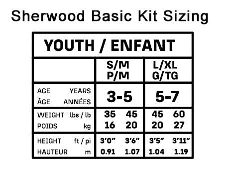 SHERWOOD Sher-Wood Playrite Basic Youth Hockey Kit, S/M